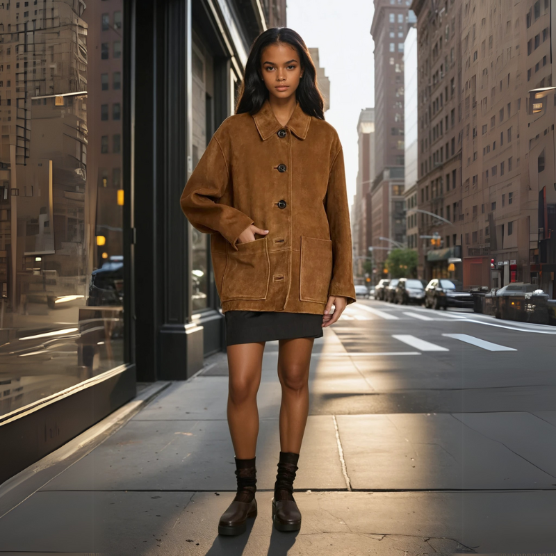 VIENNA SUEDE STATEMENT COAT – Mi tienda