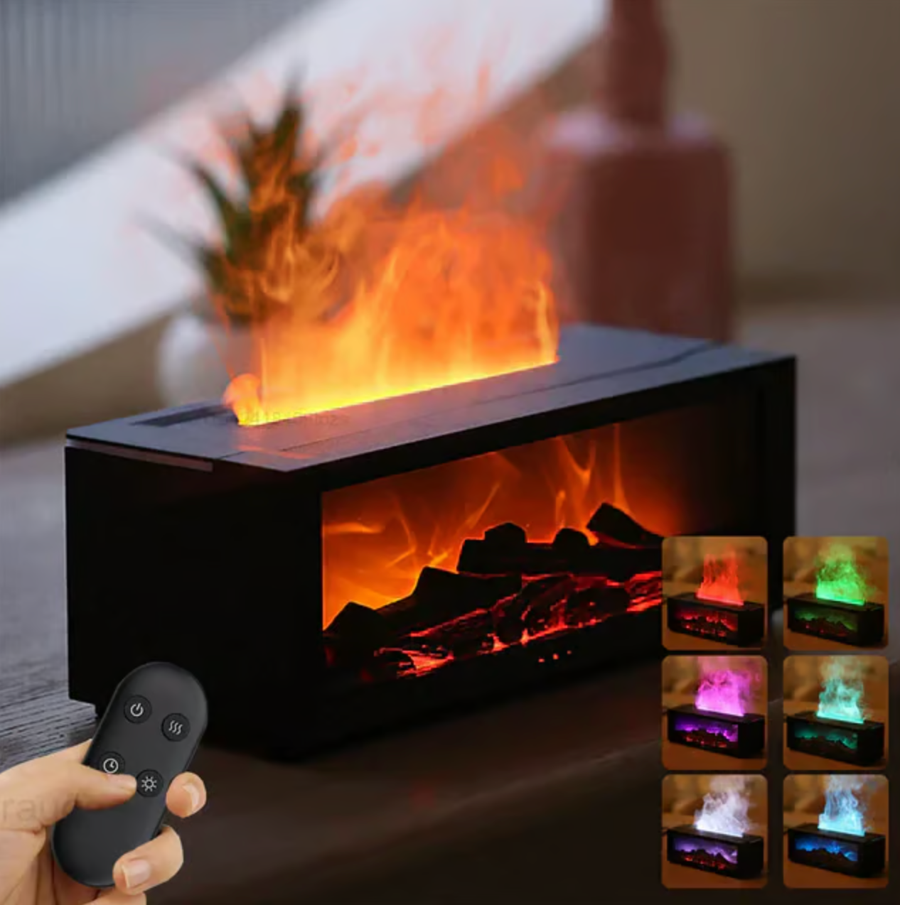 Fireplace Flame Diffuser Humidifier with Remote – GLAM TREND SHOP